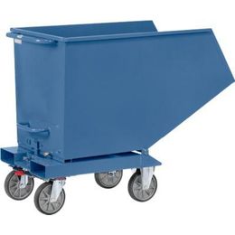 Fetra Muldenkipper 4702, 450 l, blau RAL 5007, ohne Ablasshahn und Sieb