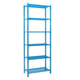 Manorga Steckregal-Grundfeld, m. 6 Rohrgitterb&ouml;den, B 1260 x T 800 x H 3000 mm
