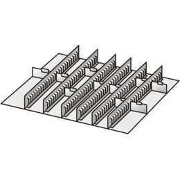 Sch&auml;fer Shop Einrichtungs-Sortiment, 6 Zwischenstege/10 Trennw&auml;nde, 100/125 mm, Stahlblech