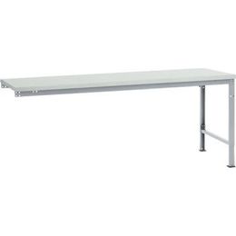 Manuflex Ansatztisch UNIVERSAL Spezial, Tischplatte Kunststoff, 2000x1000, alusilber