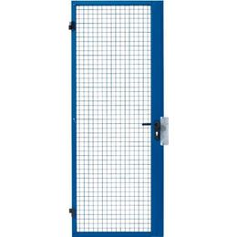 Sch&auml;fer Shop Einfl&uuml;gelt&uuml;r, f&uuml;r Gittertrennsystem, T&uuml;ranschlag rechts/links, B 850 x H 2070 mm, mit Einsteckschloss, blau