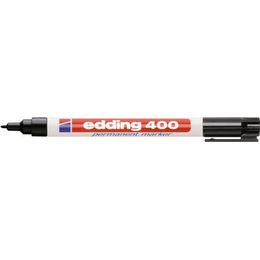 Marker Edding 400, feine Spitze, schwarz, 10 St&uuml;ck