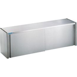 H&auml;ngeschrank, Edelstahl, m. Schiebet&uuml;ren, B 1800 mm