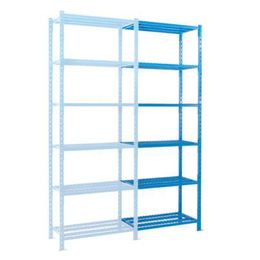 Manorga Steckregal-Anbaufeld, m. 6 Drahtgitterb&ouml;den, B 1260 x T 800 x H 3000 mm