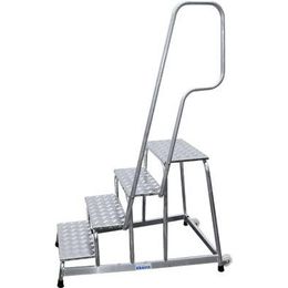 Krause Montagetritt, mit Handlauf/Fahrrollen, 4 Stufen, H&ouml;he 0,8 m, 13,5 kg