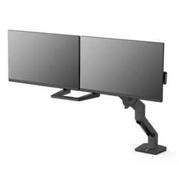 Dual-Monitorarm Ergotron HX, bis 32 Zoll je Arm, h&ouml;hen-/tiefenverstellbar, Neigungsfunktion, VESA, matt-schwarz