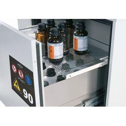 2. Auszugsebene f&uuml;r ASECOS Sicherheitsschr&auml;nke der UB90 Serie, Edelstahl 1.4301, B 725 x T 425 x H 47 mm, bis 25 kg