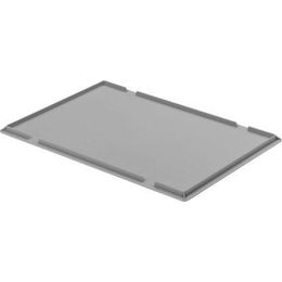 Ringoplast Auflagedeckel f&uuml;r Kunststoffk&auml;sten Unista, L 600 x B 400 mm, grau