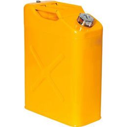 Lager- und Transportkanister, Stahlblech, gelb, 20 l, B 170 x T 340 x H 470 mm, Schraubverschluss, Bel&uuml;ftungsventil
