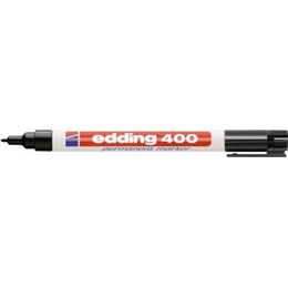 Marker Edding 400, feine Spitze, schwarz, 1 St&uuml;ck