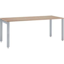 Schäfer Shop Schäfer Shop Select Schreibtisch LOGIN, 4-Fuß, B 1600 x T 800 x H 740 mm, Eiche/weißalu
