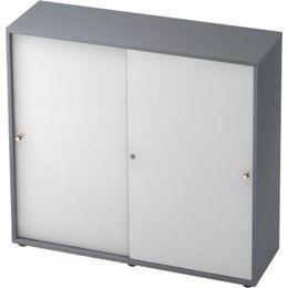 Schiebet&uuml;renschrank TOPAS LINE, 3 OH, graphit/wei&szlig;