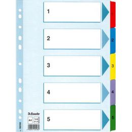 ESSELTE Karton-Register Mylar, Zahlen 1-5