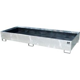 Bauer Regalwanne RW 3300-3 PE, mit PE-Einsatz, B 3262 x T 1312 x H 383 mm, bis 1000 l, Stahl feuerverzinkt