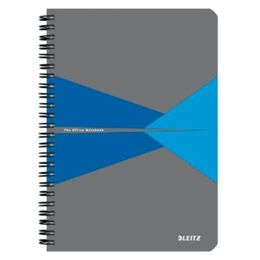 Notizbuch Leitz Office, DIN A5, 90 karierte Blatt, Spiralbindung, Kunststoff-Einband, FSC&reg;-zertifiziert, blau