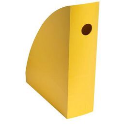 Stehsammler Exacompta BEE BLUE Pen Cube, f&uuml;r Dokumente im Format A4+, mit Griffloch, Kunststoff, safrangelb, 6 St&uuml;ck
