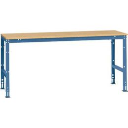 Manuflex Grundtisch UNIVERSAL Standard, Tischplatte Multiplex, 2000x800, brillantblau