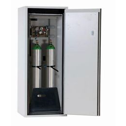 Druckgasflaschenschrank G-ULTIMATE-90 Standard, Fl&uuml;gelt&uuml;r Anschlag rechts, 2x 10 l Flaschen, B 598 x T 615 x H 1450 mm