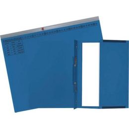 H&auml;ngehefter Exacompta, f&uuml;r Rechtsheftung, gefalzt, Dehnfalte, Organisationsdruck, Blauer Engel, Recycling-Karton, blau, 25 St&uuml;ck