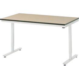 Rau Arbeitstisch Adlatus, elektrisch h&ouml;henverstellbar, 22 mm MDF-Platte, bis 150 kg, B 1500 x T 800 x H 720-1120 mm, bRaun/lichtgRau