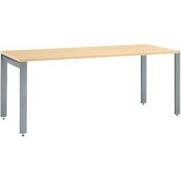 Sch&auml;fer Shop Sch&auml;fer Shop Select Schreibtisch LOGIN, 4-Fu&szlig;, B 1600 x T 800 x H 740 mm, Ahorn/basaltgrau