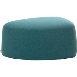 Polsterm&ouml;bel Leyform GOGO Pouf, mittel, oval, B 980 x T 910 x H 440 mm, mit Gleitern, Stoffbezug, petrol