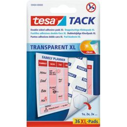 Tesa Tack&reg; Klebepads XL, transparent, doppelseitig klebend, 36 Stck.