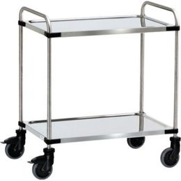 Fetra Edelstahlwagen, H950 x L870 x B570 mm, 2 Etagen