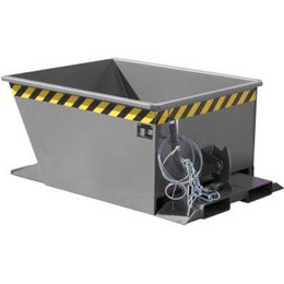 Bauer Kippbeh&auml;lter GU-RZ30, f&uuml;r Routenz&uuml;ge, Kipp- und Rutschsicherung, 300 l, RAL 7005 grau