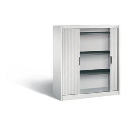 C + P Rollladenschrank Omnispace, 3 OH, abschlie&szlig;bar, B 1200 x T 420 x H 1345 mm, Stahl/Kunststoff, lichtgrau