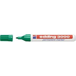 Permanentmarker Edding 3000, Rundspitze, licht- & abriebsbest&auml;ndig, 1 St&uuml;ck, gr&uuml;n