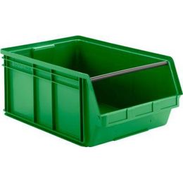 Sch&auml;fer Shop Sichtlagerkasten mit Tragestab SSI Sch&auml;fer LF 743, Polypropylen, L 715 x B 470 x H 300 mm, 74 l, gr&uuml;n