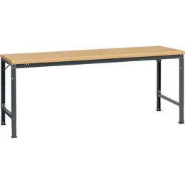 Manuflex Grundtisch UNIVERSAL Spezial, 2000 x 1000 mm, Multiplex natur, anthrazit
