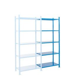 Manorga Steckregal-Anbaufeld, m. 5 Stahlblechb&ouml;den, B 1260 x T 500 x H 2500 mm