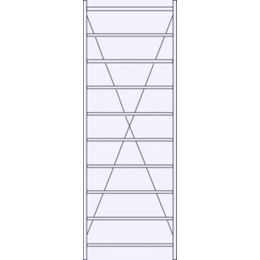 Sch&auml;fer Shop Grundregal R 3000, 10 B&ouml;den, B 1055 mm x T 300 mm, B&ouml;den verzinkt