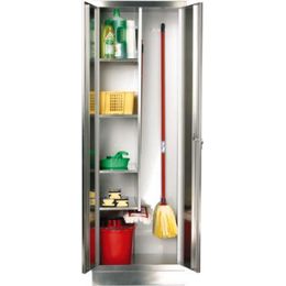 Putzmittelschrank aus Edelstahl, 600 mm breit