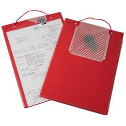 EICHNER Auftragstasche Edge, f&uuml;r DIN A4 Dokumente, Schl&uuml;sselfach, B 230 x T 5 x H 330 mm, 10 St&uuml;ck, rot