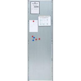 Seitenwand f&uuml;r Grundregal/Anbauregal ORDO Industry, multifunktional, magnethaftend, B 600 x T 0,88 x H 2500 mm, Stahl-Vollblech, verzinkt