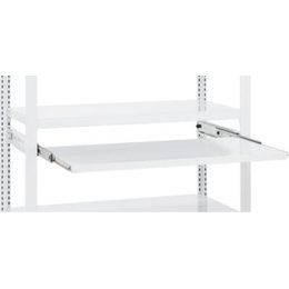 Auszugboden ORDO Professional, Teleskopschienen-Vollauszug, h&ouml;henverstellbar, Tragkraft 60 kg, B 750 mm x T 400 mm, verkehrswei&szlig; RAL 9016