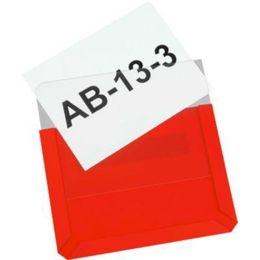 EICHNER Magnet-Sichttaschen, DIN A6 quer, rot, 10 St&uuml;ck
