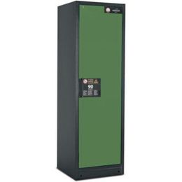 Sicherheitsschrank Typ 90 ASECOS Q-CLASSIC-90, B 600 mm, T&uuml;r rechts, 4 Ausz&uuml;ge, resedagr&uuml;n