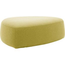 Polsterm&ouml;bel Leyform GOGO Pouf, gro&szlig;, oval, B 1240 x T 1090 x H 440 mm, mit Gleitern, Stoffbezug, gelb