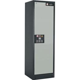 Sicherheitsschrank Typ 90 ASECOS Q-CLASSIC-90, B 600 mm, T&uuml;r rechts, 4 Ausz&uuml;ge, lichtgrau