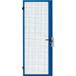 Sch&auml;fer Shop Einfl&uuml;gelt&uuml;r, f&uuml;r Gittertrennsystem, T&uuml;ranschlag rechts/links, B 1000 x H 2070 mm, mit Einsteckschloss, blau