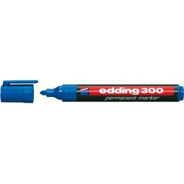 Edding Permanent Marker 300, mit Rundspitze, 10 St&uuml;ck, blau