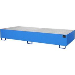 Bauer Regalwanne Typ RW/GR 3300-3, mit Gitterrost, blau RAL5012