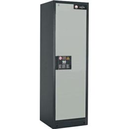 Sicherheitsschrank Typ 90 ASECOS Q-CLASSIC-90, B 600 mm, T&uuml;r rechts, 3 B&ouml;den, lichtgrau