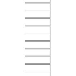 Sch&auml;fer Shop Anbauregal R 3000, 10 B&ouml;den, B 1025 mm x T 300 mm, B&ouml;den verzinkt