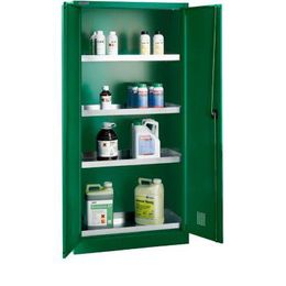 Sch&auml;fer Shop Sch&auml;fer Shop Select Pflanzenschutzmittel- und Chemikalienschrank, Stahl, B 950 x T 500 x H 1935 mm, 4 WHG-Wannen, 4 x 20 l