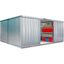 Materialcontainer Mod. 1460, verzinkt, vormontiert, mit Holzfu&szlig;boden